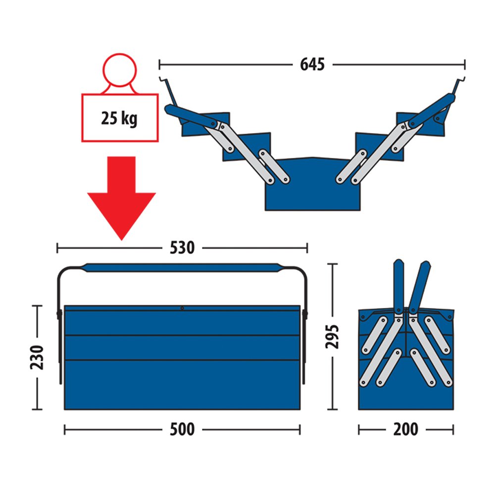 Caixa Tipo Sanfona com 5 Gavetas sem Ferramentas | MadeiraMadeira