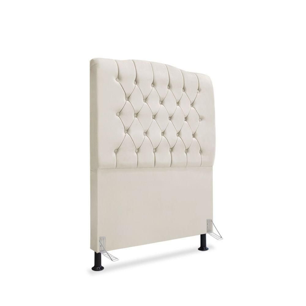 Cabeceira de Cama Box Solteiro 90 Cm Dunas - Veludo Bege Claro ...