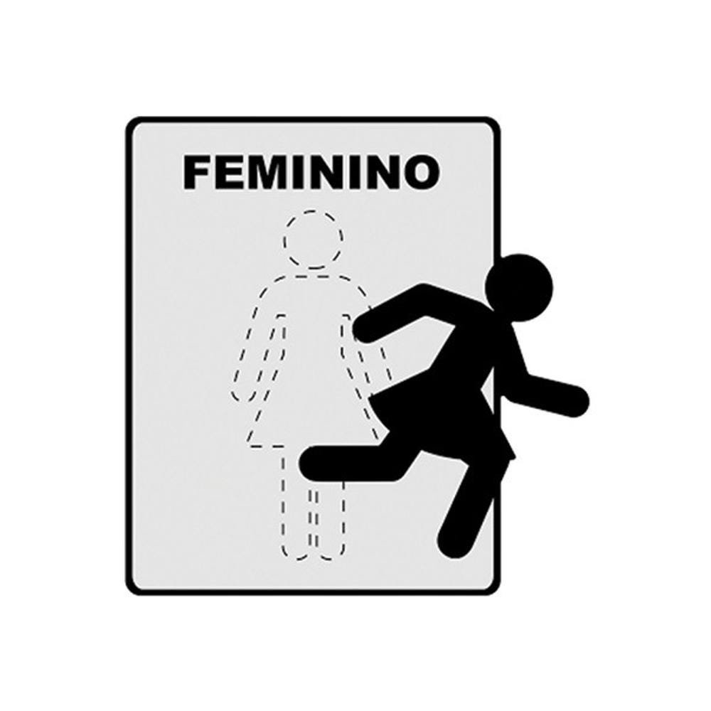 Placa Toilette Feminino | MadeiraMadeira