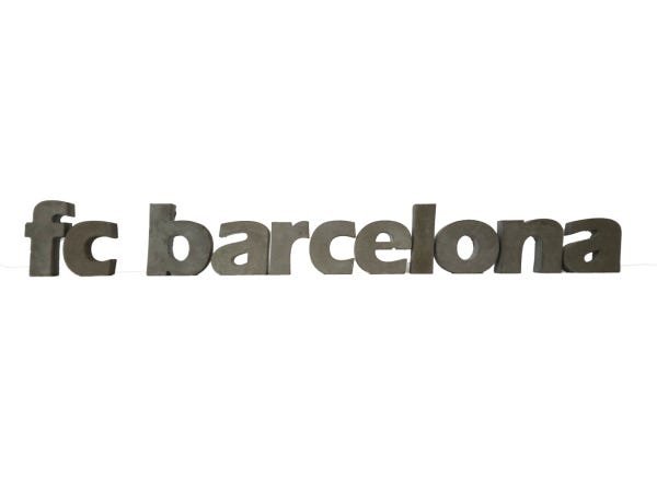 Letra Decorativa Concreto Nome Palavra Fc Barcelona | MadeiraMadeira