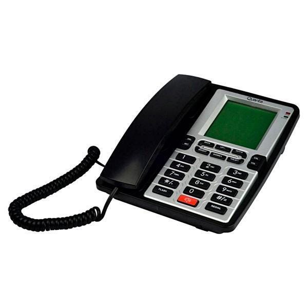 Telefone Fixo com Fio Quanta Qttel1004 Id de Chamada - Preto ...