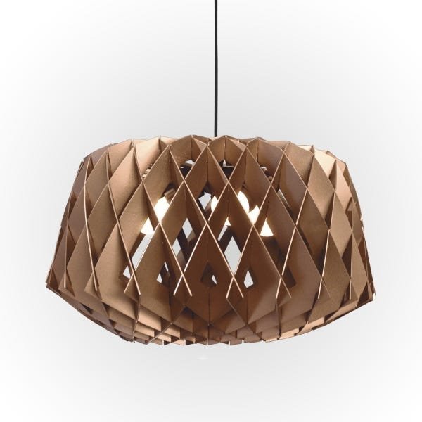 Luminária Pendente Ópis Madeira Cobre 3 Lâmpada Mantra 30490 ...