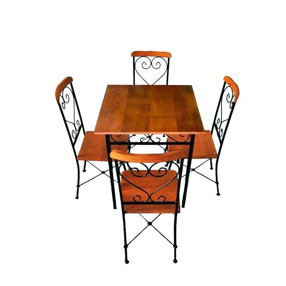 Mesa de Jantar Mesa Jantar 4 Lugares Quadrada Mdf Rustic Estilo Rústico ...