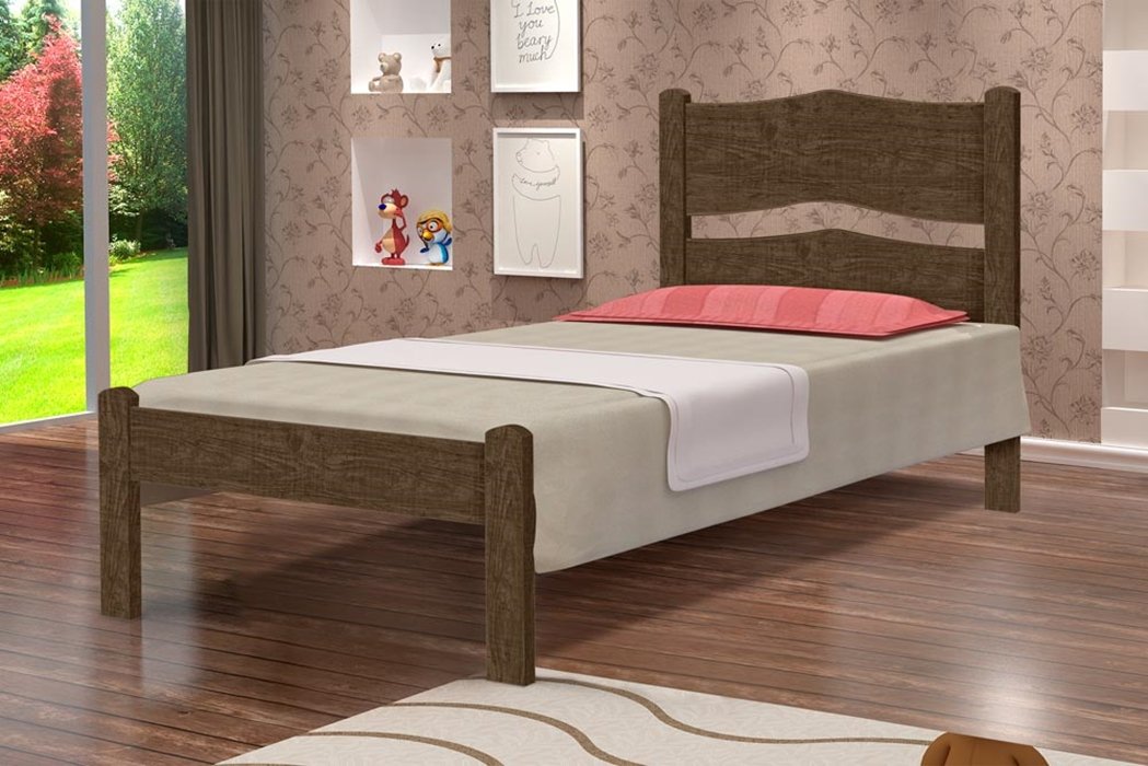 cama de solteiro padrao estrado e pes reforçado Astra ipe | MadeiraMadeira