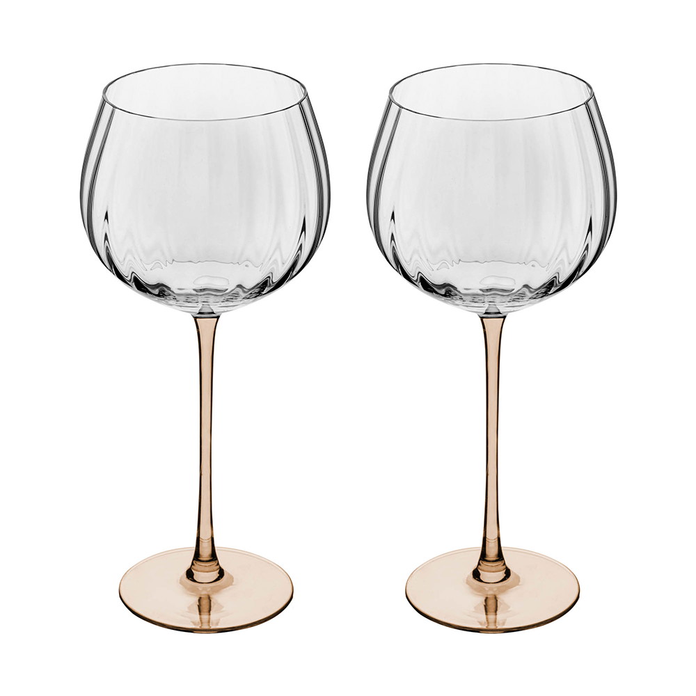 Cj 2 Tacas de Vinho de Vidro com Haste Ambar Classic 720ml | MadeiraMadeira