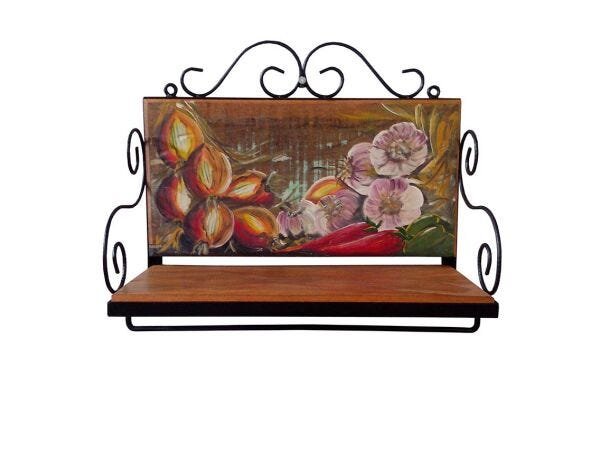 Porta Condimentos 40 em Madeira e Ferro - Cód 1406 | MadeiraMadeira