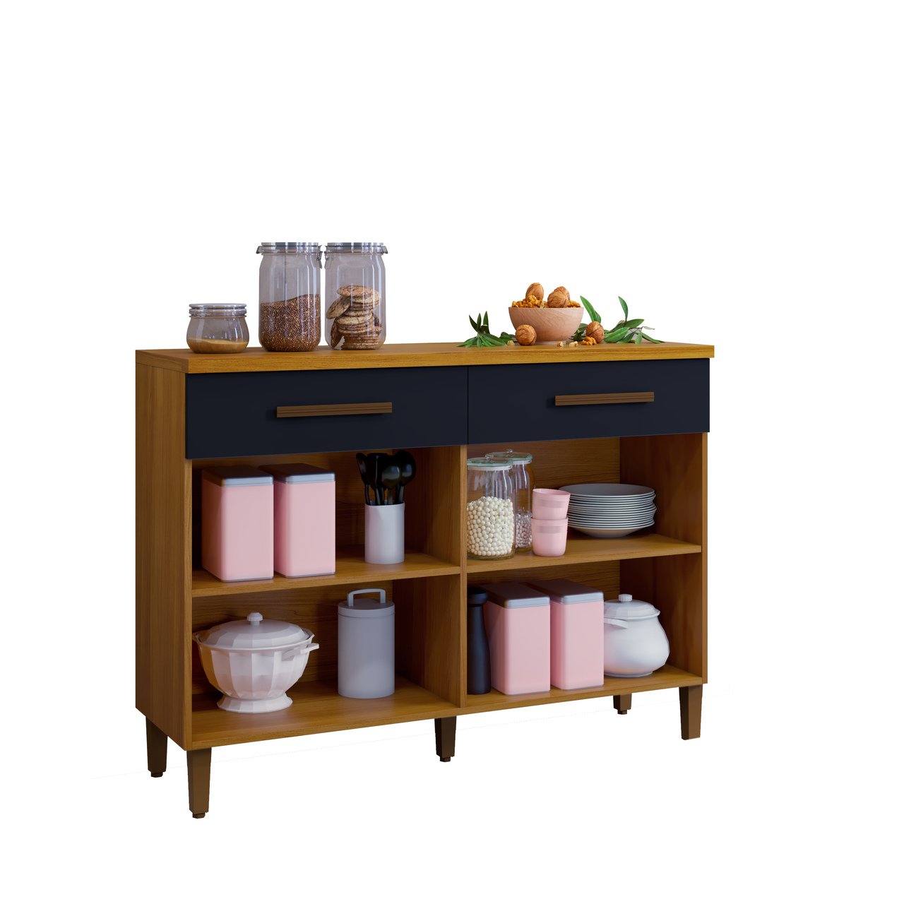 Balcão de cozinha 2 Portas e 2 gavetas Pérola Lançamento 2022 Arte ...