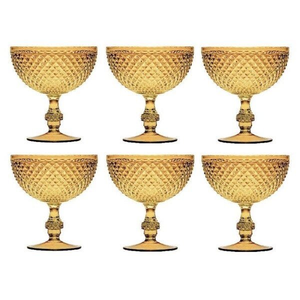 Conjunto 6 Taças Sorvete Acrílico 325ml Rojemac | MadeiraMadeira