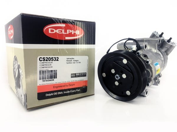 Compressor Ar Cindicionado Clio / Kangoo / Symbol 1.6 Delphi ...