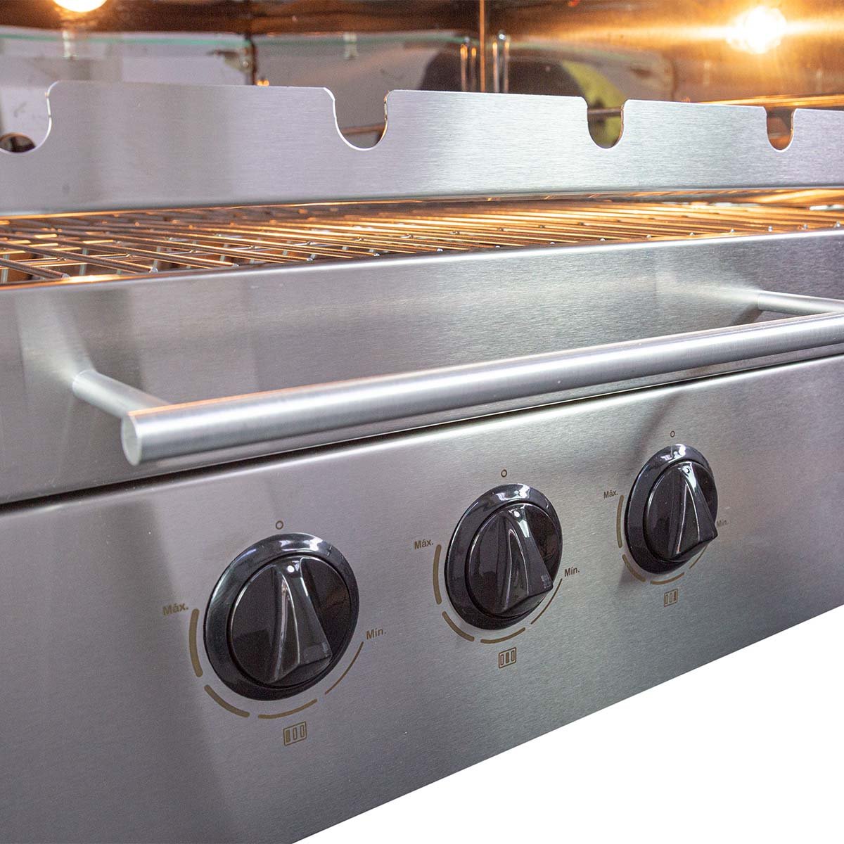 Churrasqueira a Gás Rotativa Embutir 48x77cm Aço Inox Roast Premium 06 ...