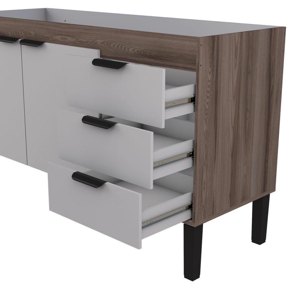 Gabinete em Madeira Flamingo Cozinha 1,50 Tamarindo Branco Cozimax ...