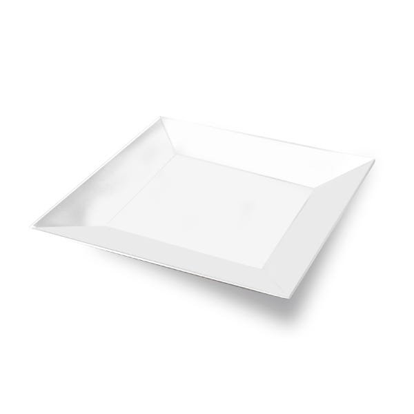 Pratos Quadrados Rasos Refeição 25 Cm Melamina 6 Peças | MadeiraMadeira