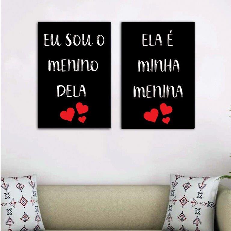 Kit com 2 Quadros em Lona Casal | MadeiraMadeira