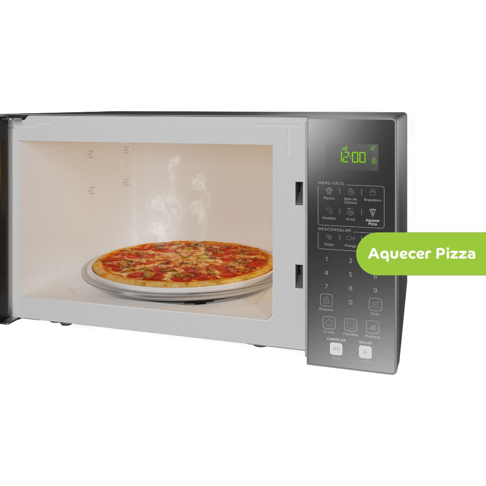 Micro-ondas Consul 32L Cor Cinza Espelhado com Menu Fácil - CMS46Ar ...
