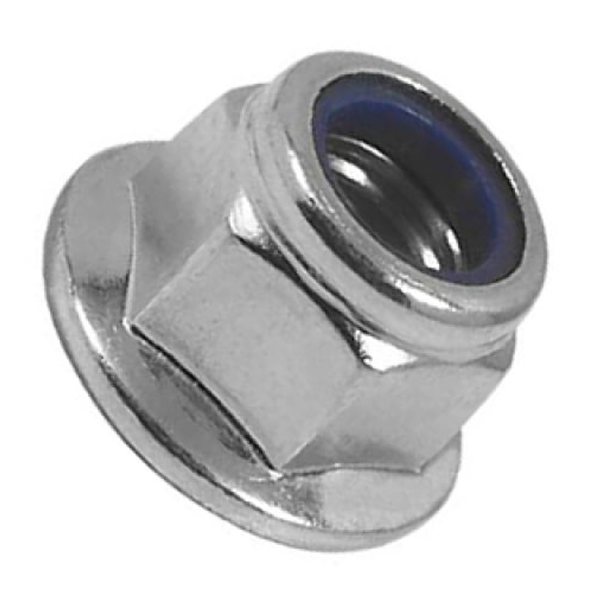 PORCA SEXTAVADA FLANGEADA NYLON M8 TRAVANTE ZINCO - 200UN | MadeiraMadeira