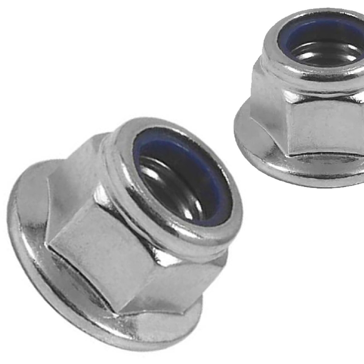 PORCA SEXTAVADA FLANGEADA NYLON M8 TRAVANTE ZINCO - 200UN | MadeiraMadeira