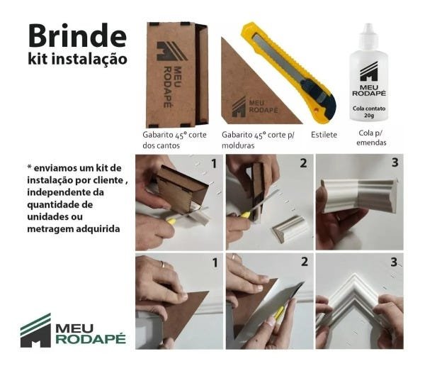 Rodapé EVA Autocolante Flexível 10cm - 16 Metros ref Rp07 | MadeiraMadeira