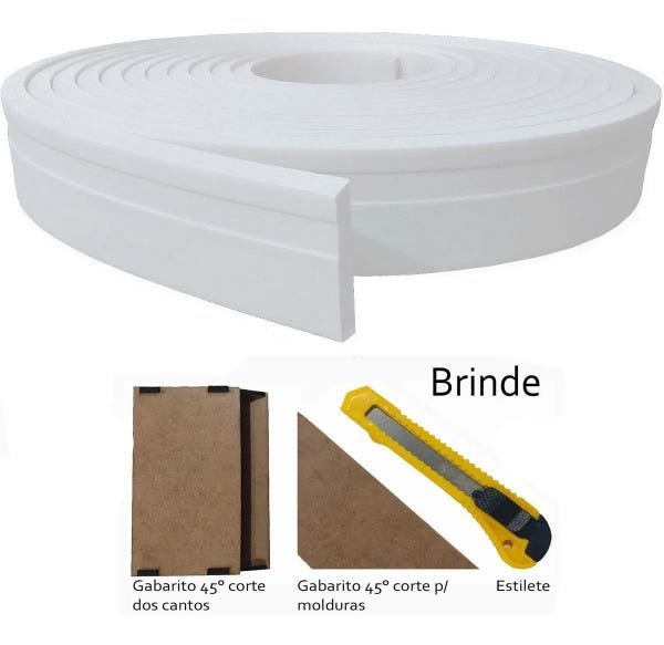 Rodapé EVA Autocolante Flexível 5cm - 29 Metros ref Rp16 | MadeiraMadeira