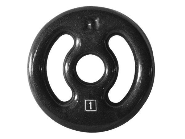 Anilha Ferro Fundido Emborrachada Fitness Academia 1,0 Kg | MadeiraMadeira