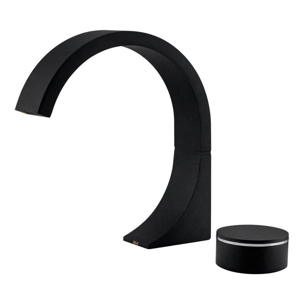 Torneira de Mesa Lavatório Acionamento Lateral Elo 1.1/2" Black Fosco ...