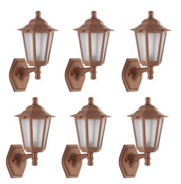 6 Luminária Parede Arandela Colonial Cobre Vintage Alu71 | MadeiraMadeira