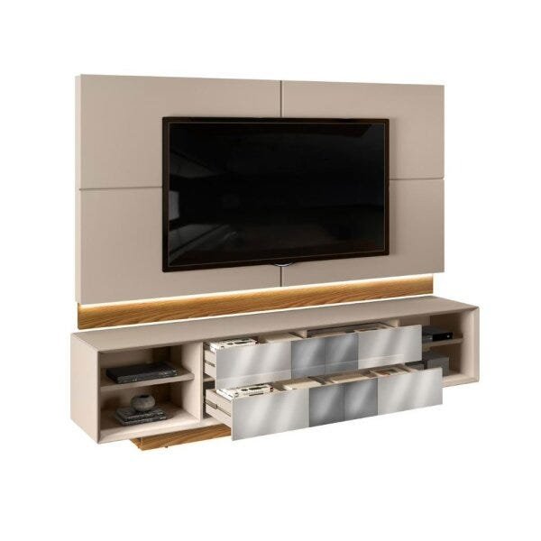 Rack com Painel para TV até 75 Polegadas 4 Gavetas Domani 100 MDF ...