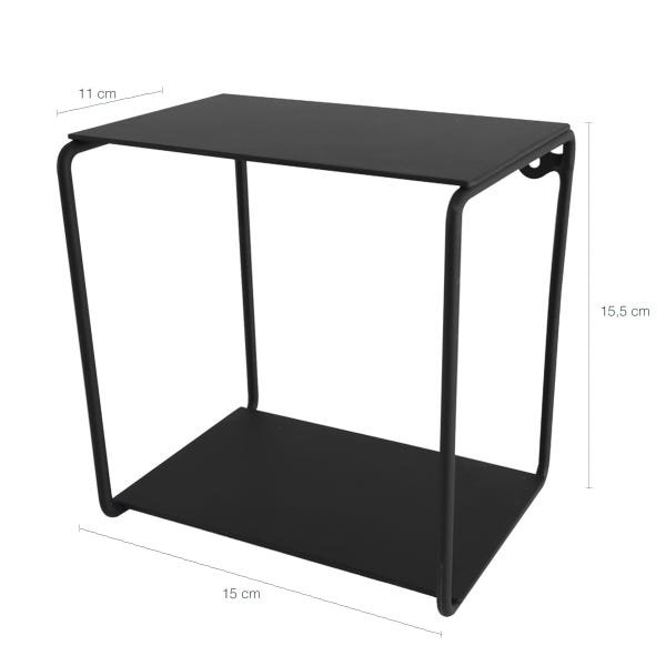 Prateleira Simples Quadrada Nicho Estilo Industrial Decorativo Preto ...