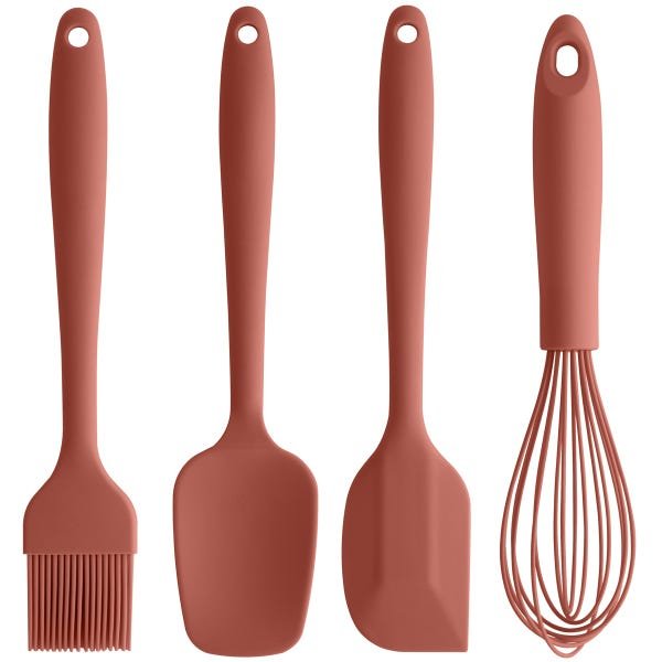 Conjunto Talheres Silicone Utensílio De Cozinha Espátula Fouet Pincel ...