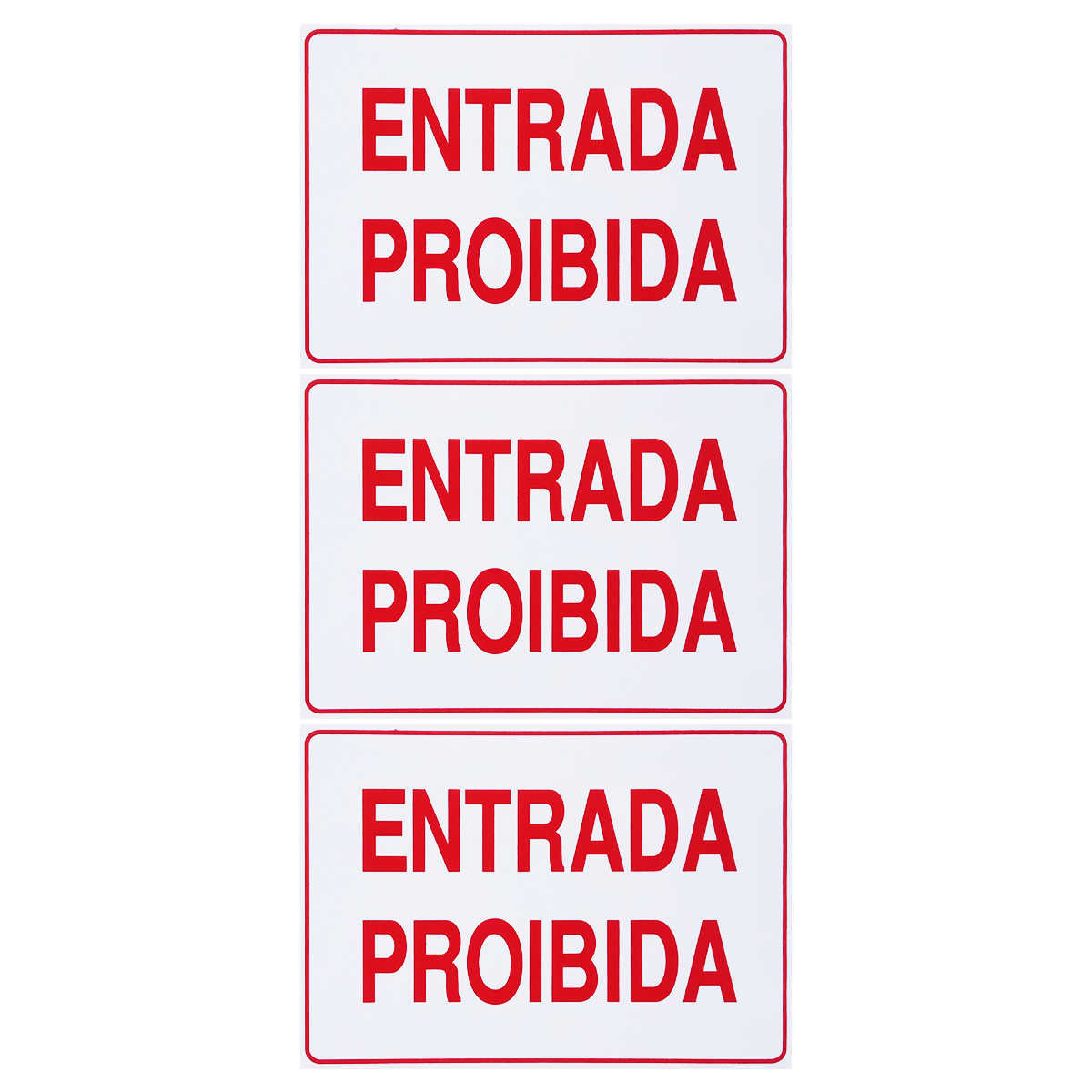 Combo 10 Placas De Sinalização Entrada Proibida 30x20 Acesso - P-11 F9e ...