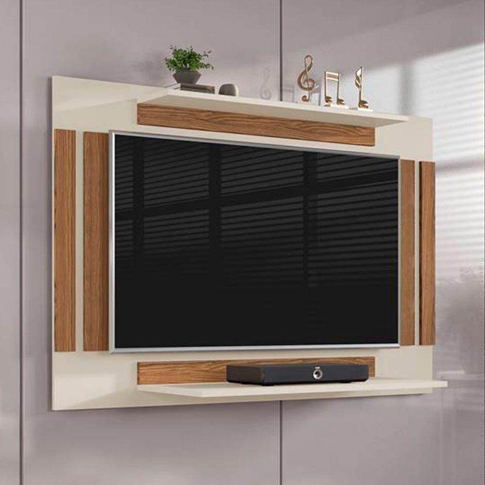 Painel Para Tv 42 Polegadas Catar Off White/Freijó | MadeiraMadeira