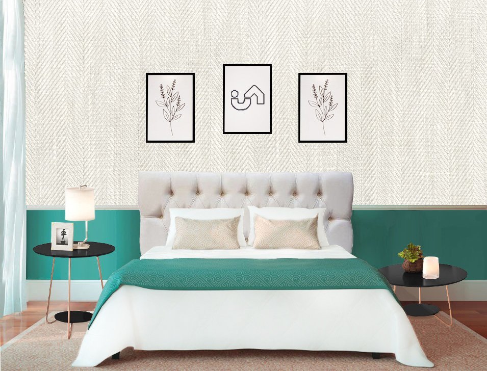 Conjunto Cabeceira Painel Estofada Capitonê 140 cm Suede Areia Paris e ...