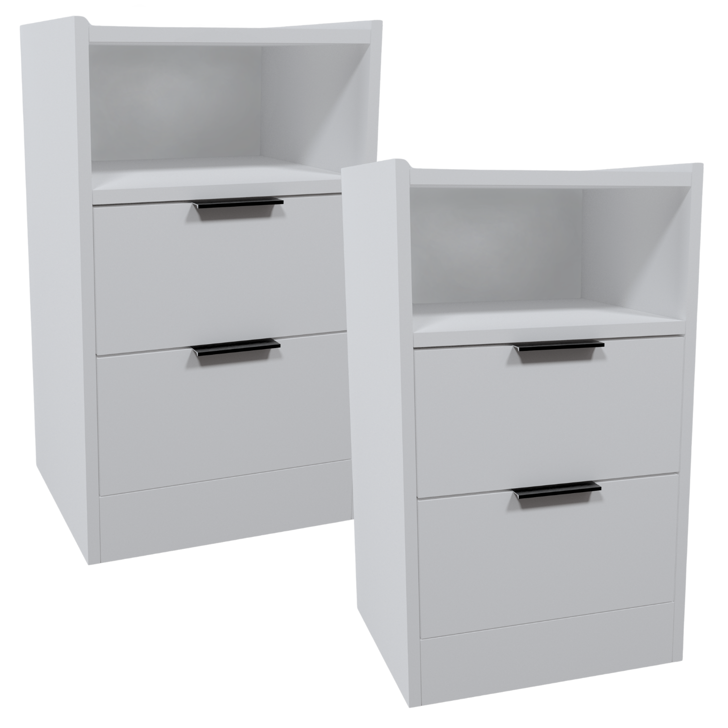 Kit Mesa de Cabeceira Voxa Móveis Mdf 60x30cm 2 Uni. Branco com Fundo ...