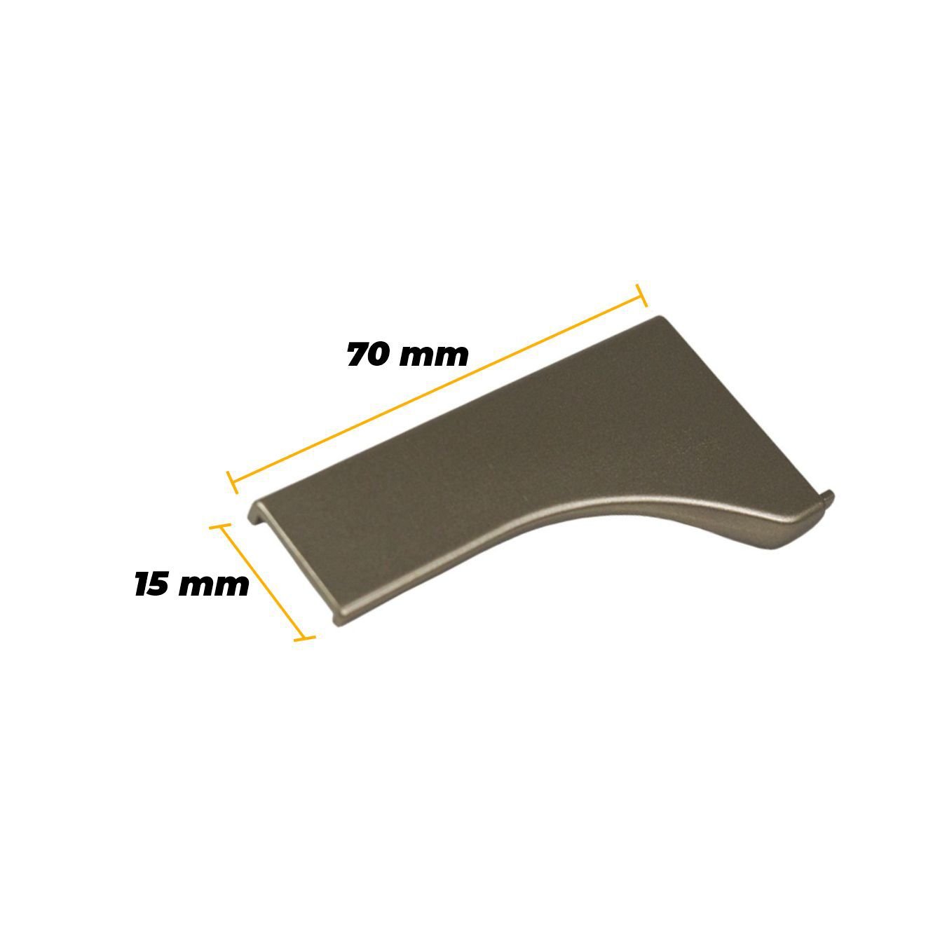 Ponteira Puxador Facetato RM-183 S7015 para 15 mm Champanhe 4 pares ...