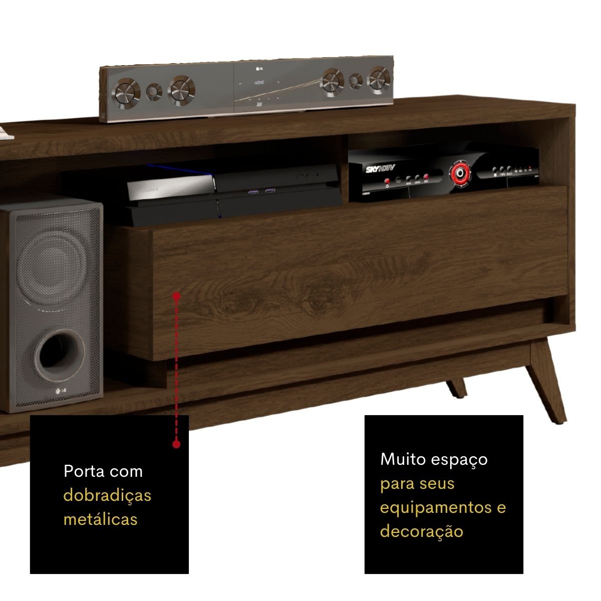 Rack para Sala Televisão até 65 Polegadas - Mod.2013 | MadeiraMadeira