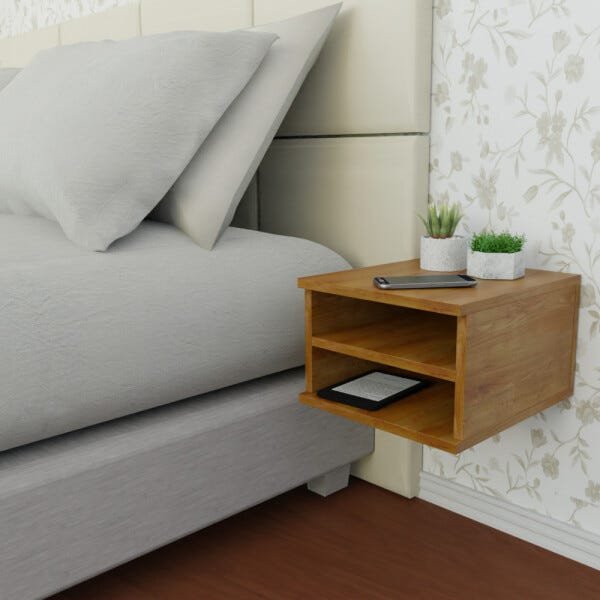 Kit 2 Mesa de Cabeceira Com divisória Horizontal Imbuia | MadeiraMadeira