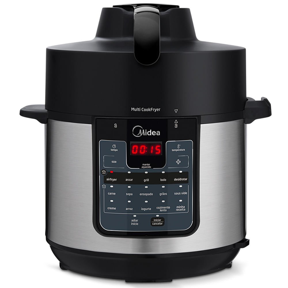 Panela de Pressão Elétrica - Airfryer Kitchen Revolution Midea - 6L ...