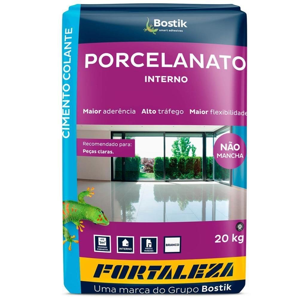 Argamassa Colante Para Porcelanato Interno Branco 20Kg | MadeiraMadeira