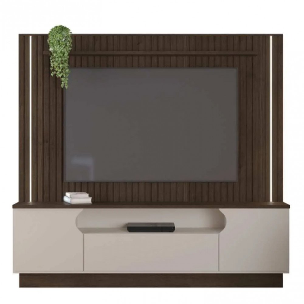 Home para Tv 65 Polegadas Ripado C/led Afago Jcm Movelaria | MadeiraMadeira