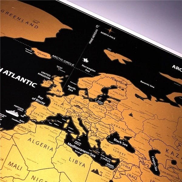 Mapa Mundi Raspadinha Vinil com Bandeira Países Scratch Map ...