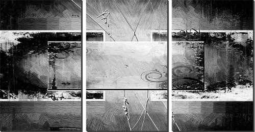 Quadro Decorativo Preto E Branco Pintura Abstrata Linhas | MadeiraMadeira