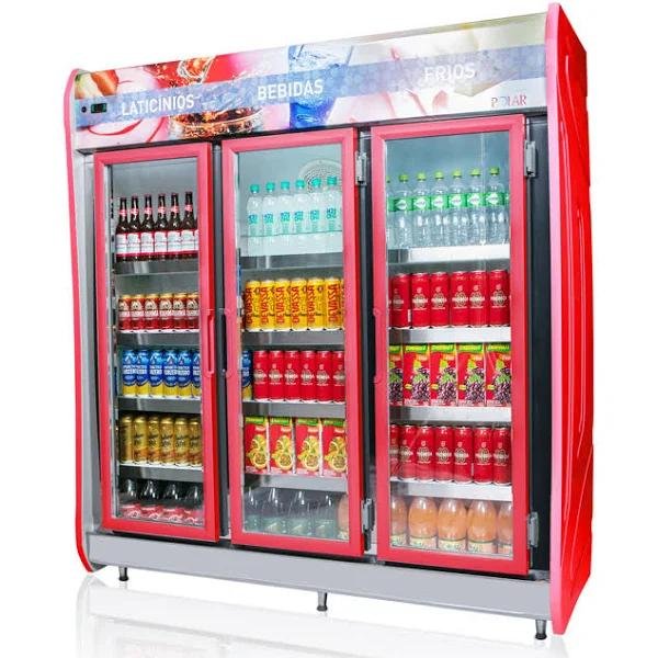 Expositor Vertical Vermelho 1,90m 3 portas MASP190 Polar 110V ...