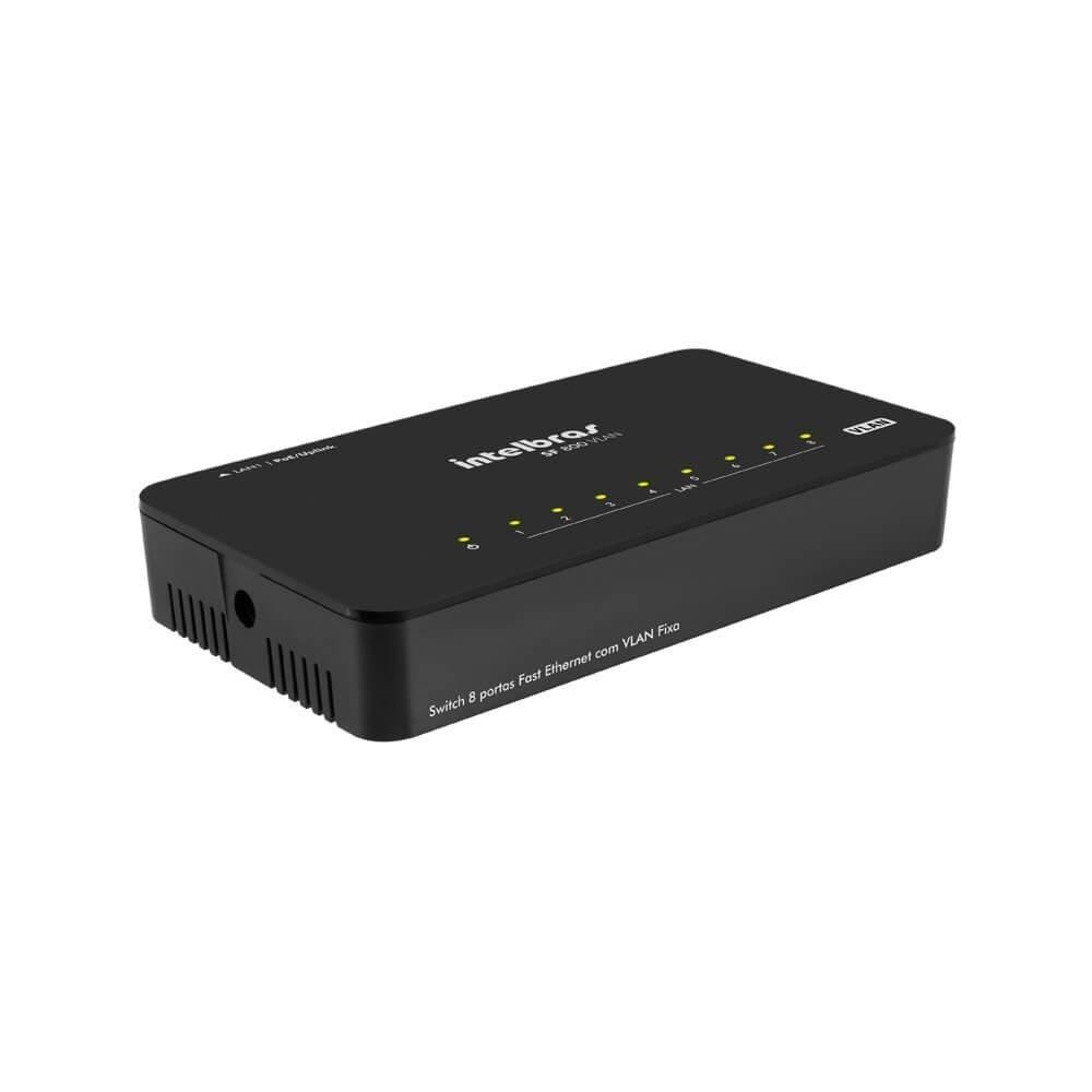 Switch Desktop 8 Portas Fast Ethernet Vlan Fixa Sf800vlan Intelbras ...