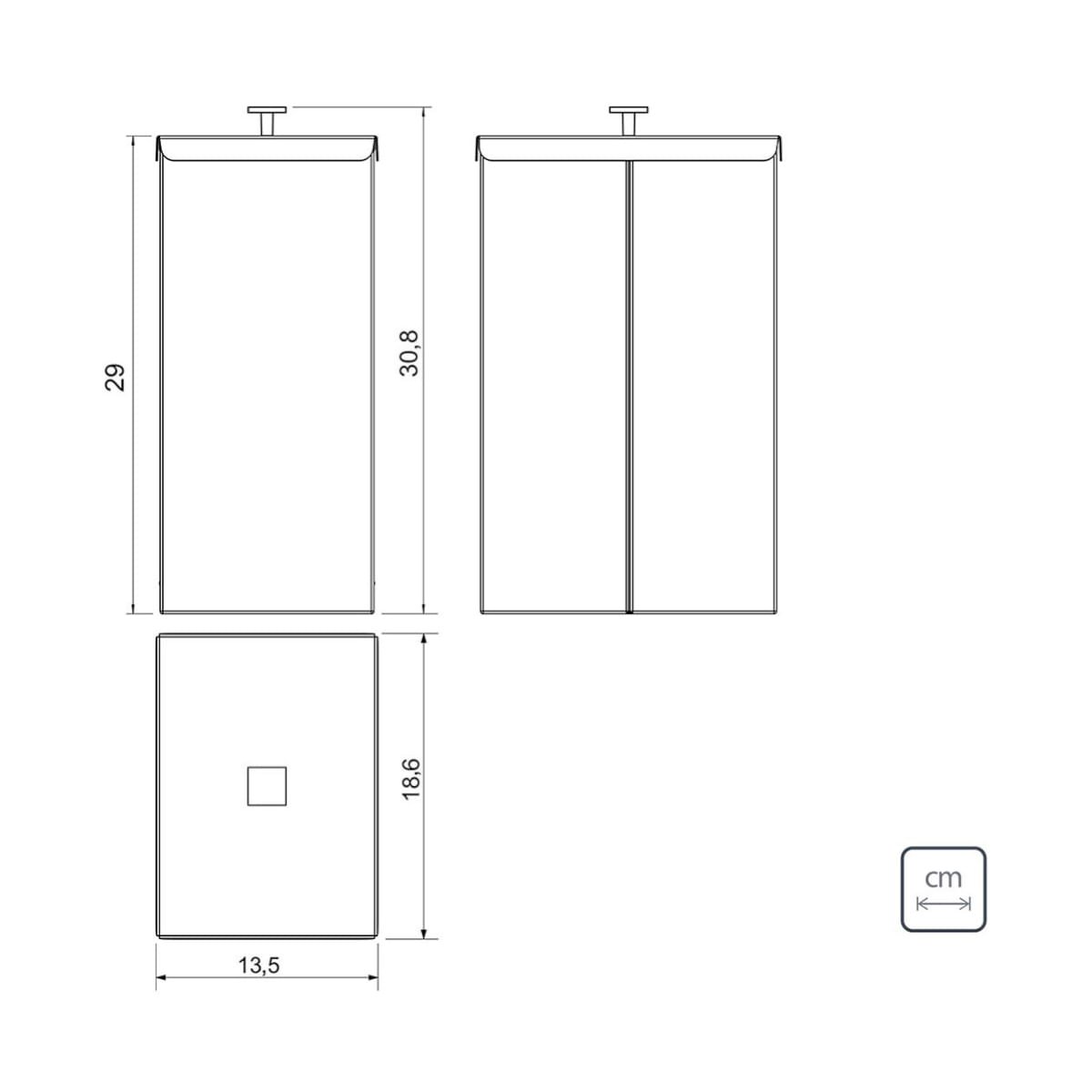 Lixeira Tramontina Luz Slim em Aço Inox com Revestimento Rose Gold 5,5 ...
