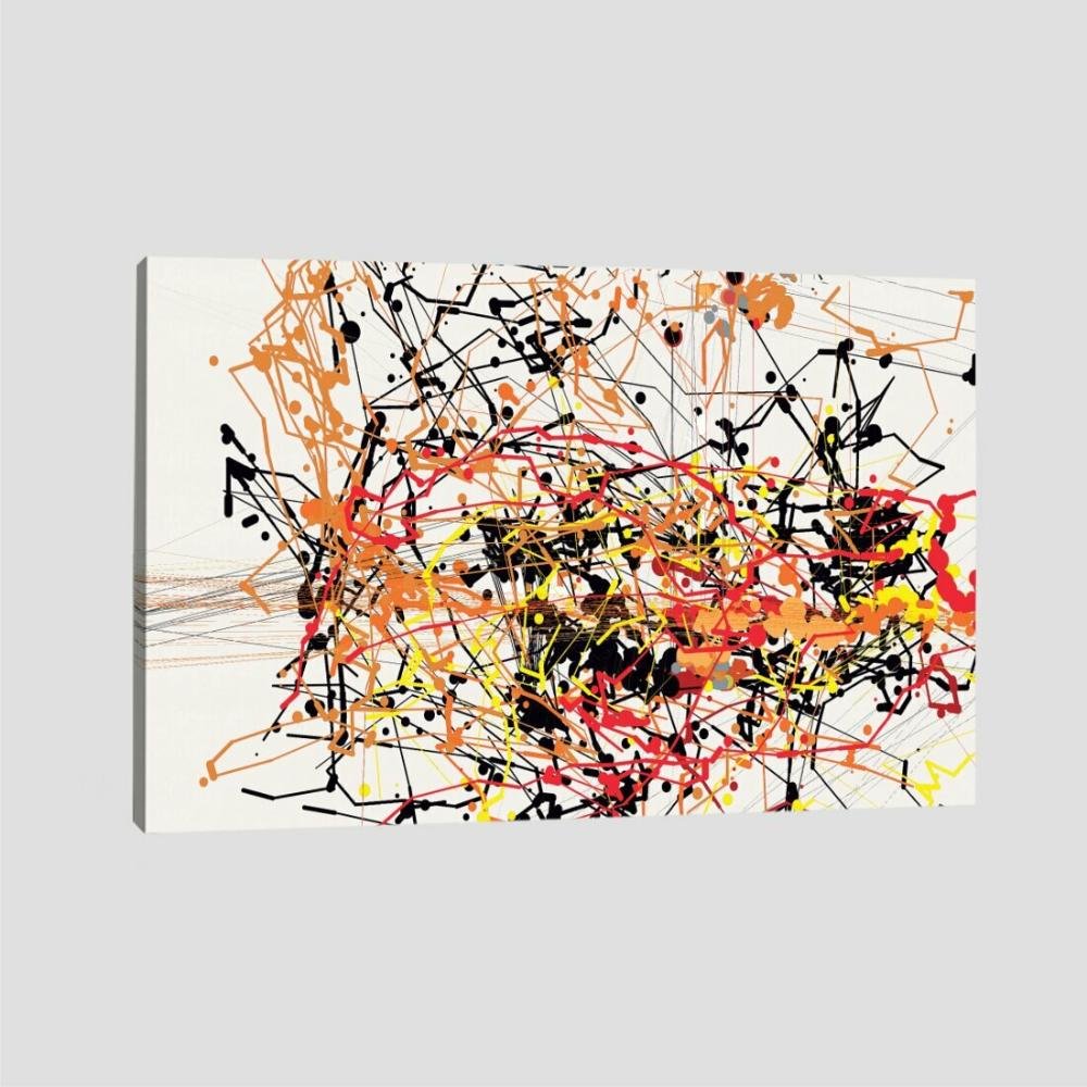 Quadro Pollock Iv Tela No Chassi 95X63Cm | MadeiraMadeira