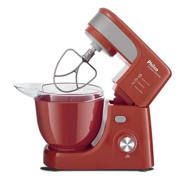 Batedeira Planetária Philco PHP500 Turbo 500W Vermelho 127V | MadeiraMadeira