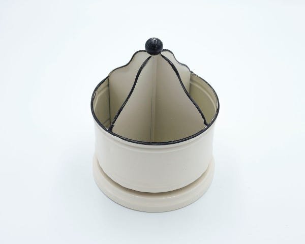 Porta objetos porta talheres em metal 3 compartimentos | MadeiraMadeira