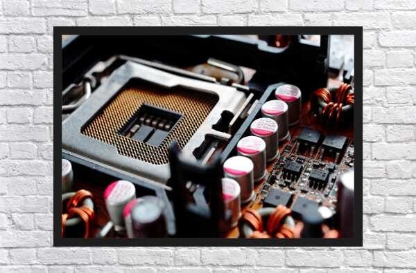 Quadro Decorativo Eletrônica Informática Com Moldura | MadeiraMadeira