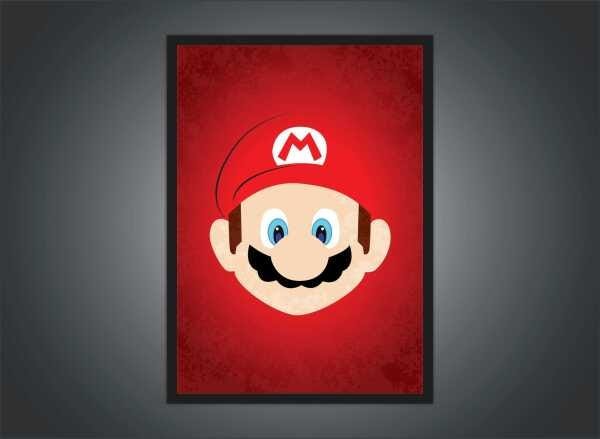 Quadro Decorativo Super Mario World Nerd Geek Decorações Com Moldura ...