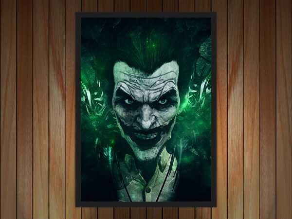 Quadro Decorativo Joker Nerd Geek Decorações Com Moldura | MadeiraMadeira