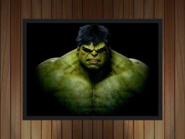 Quadro Decorativo Hulk Super Heróis Nerd Geek Com Moldura G001 ...